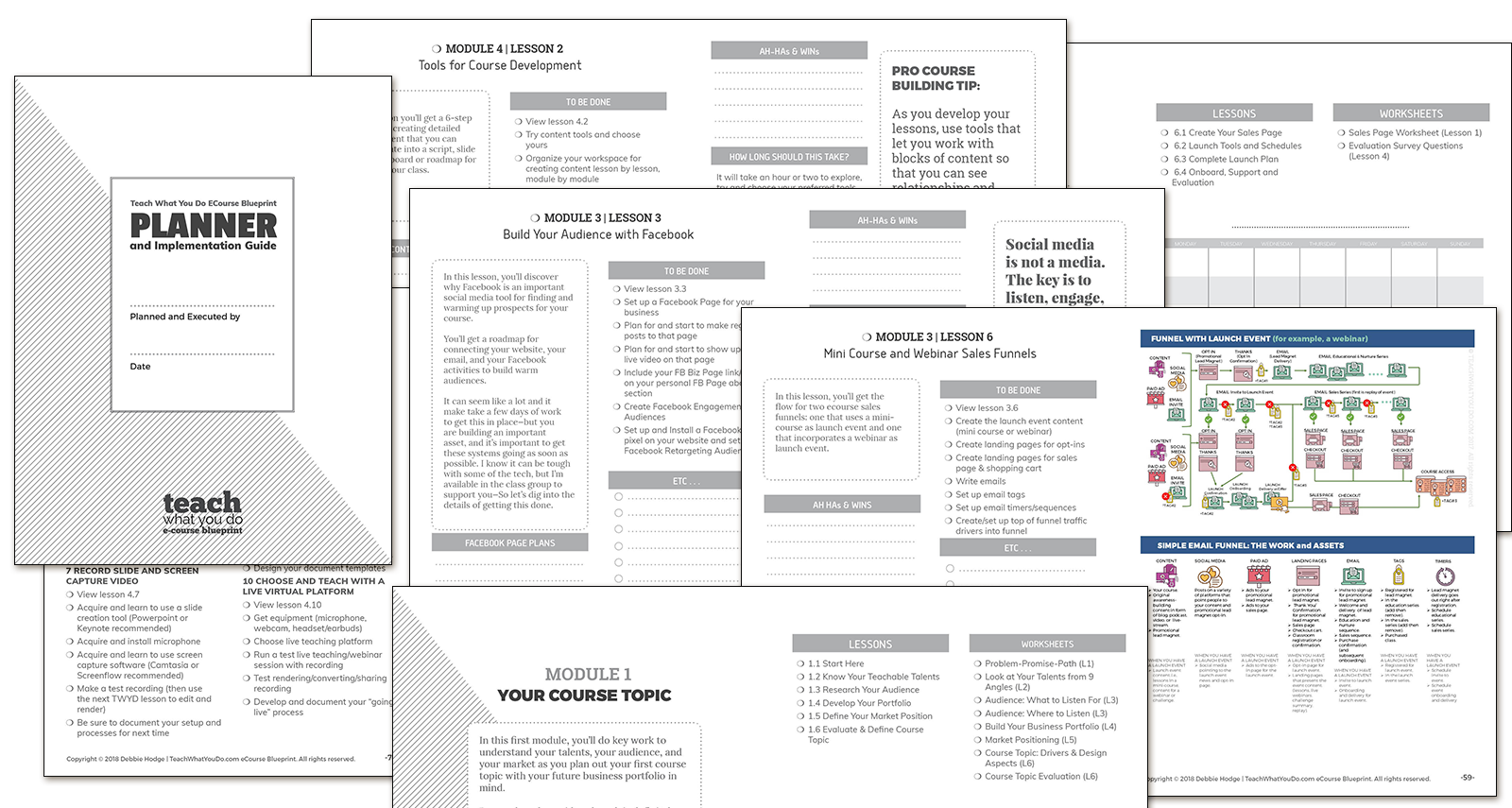 Planner | e-Course Blueprint @ Teach What You Do®